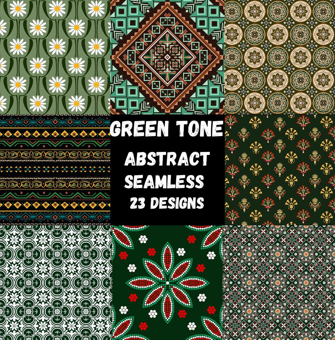 Green Abstract Art Print Tone Dark Green Background Printable Modern ...