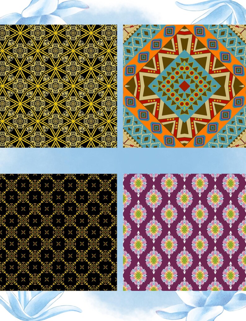 Indian Ethnic Art Fabric Digital Pattern Seamless , Scrapbook Paper ...