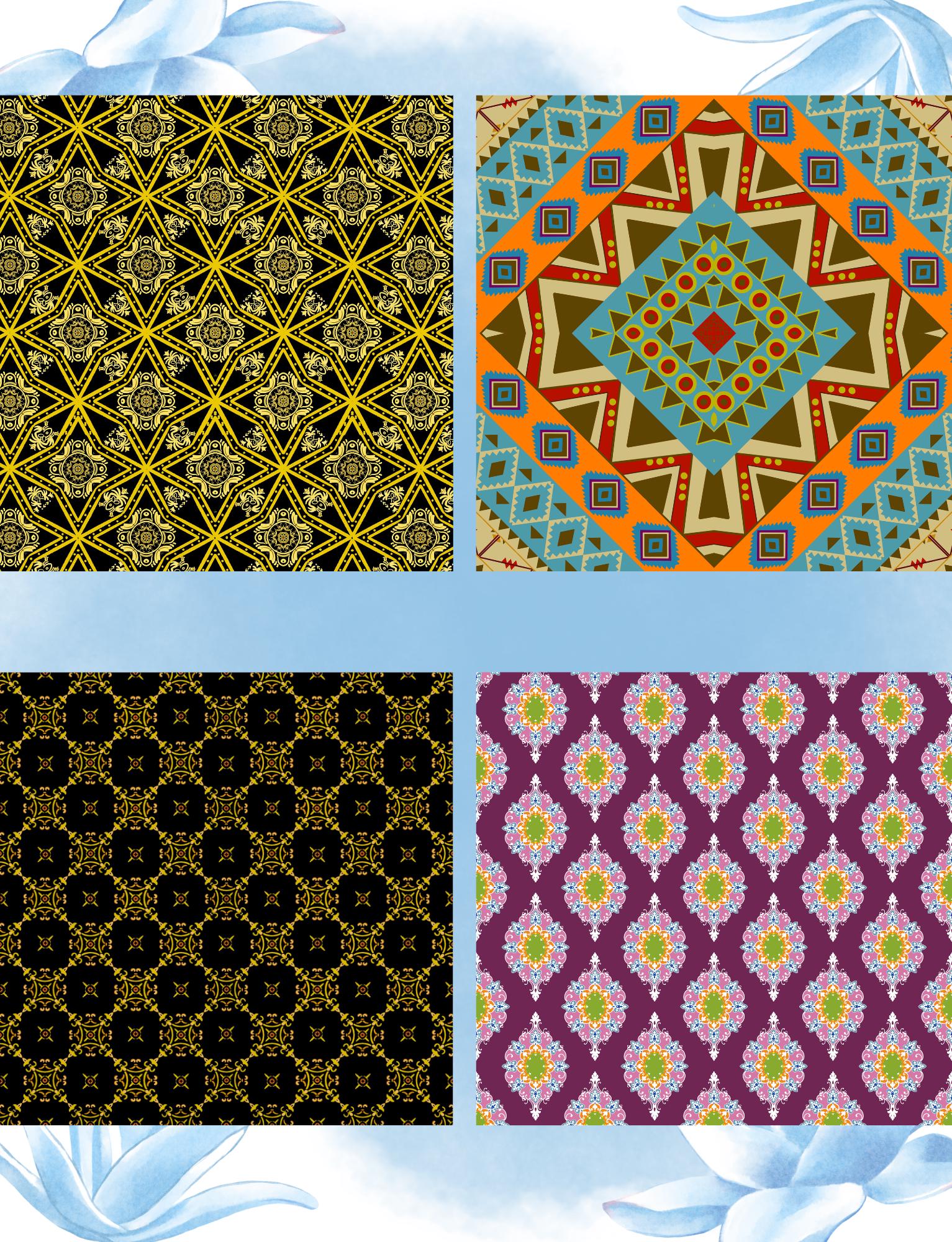 Indian Ethnic Tribel Digital Pattern Seamless Papers, Scrapbook ...