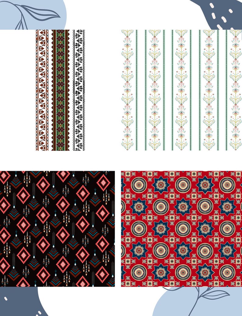 Indian Ethnic Art Fabric Digital Pattern Seamless , Scrapbook Paper ...