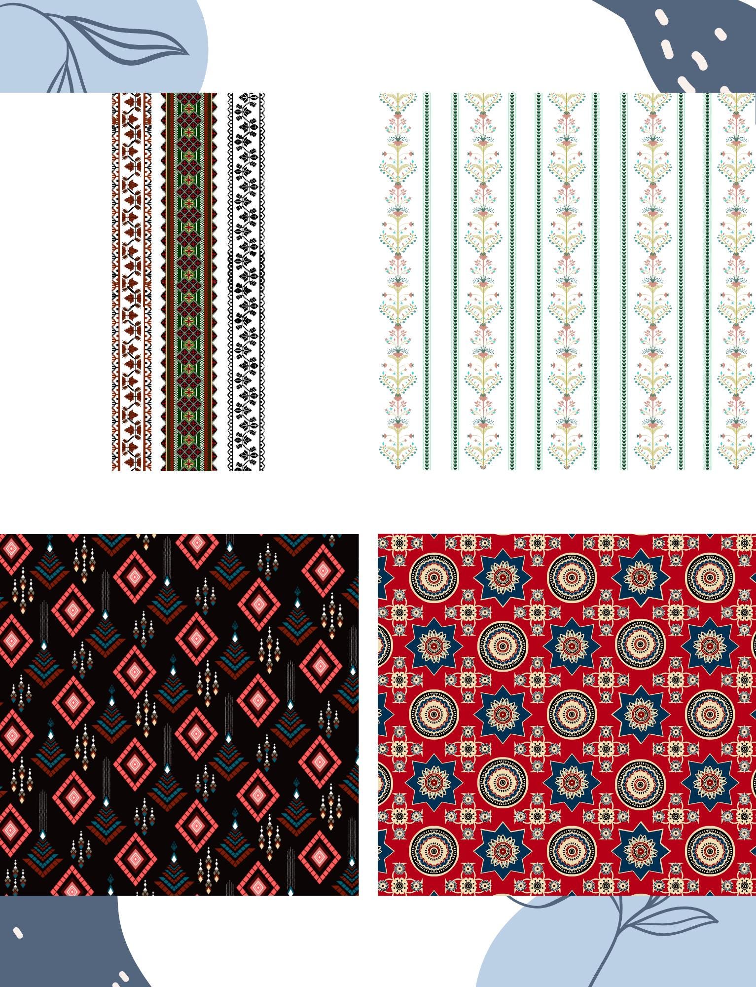 Indian Ethnic Tribel Digital Pattern Seamless Papers, Scrapbook ...