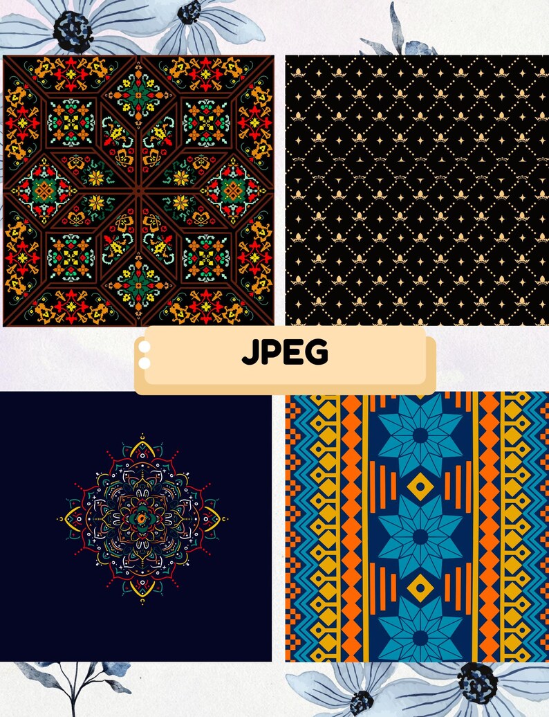 Indian Ethnic Art Fabric Digital Pattern Seamless , Scrapbook Paper ...