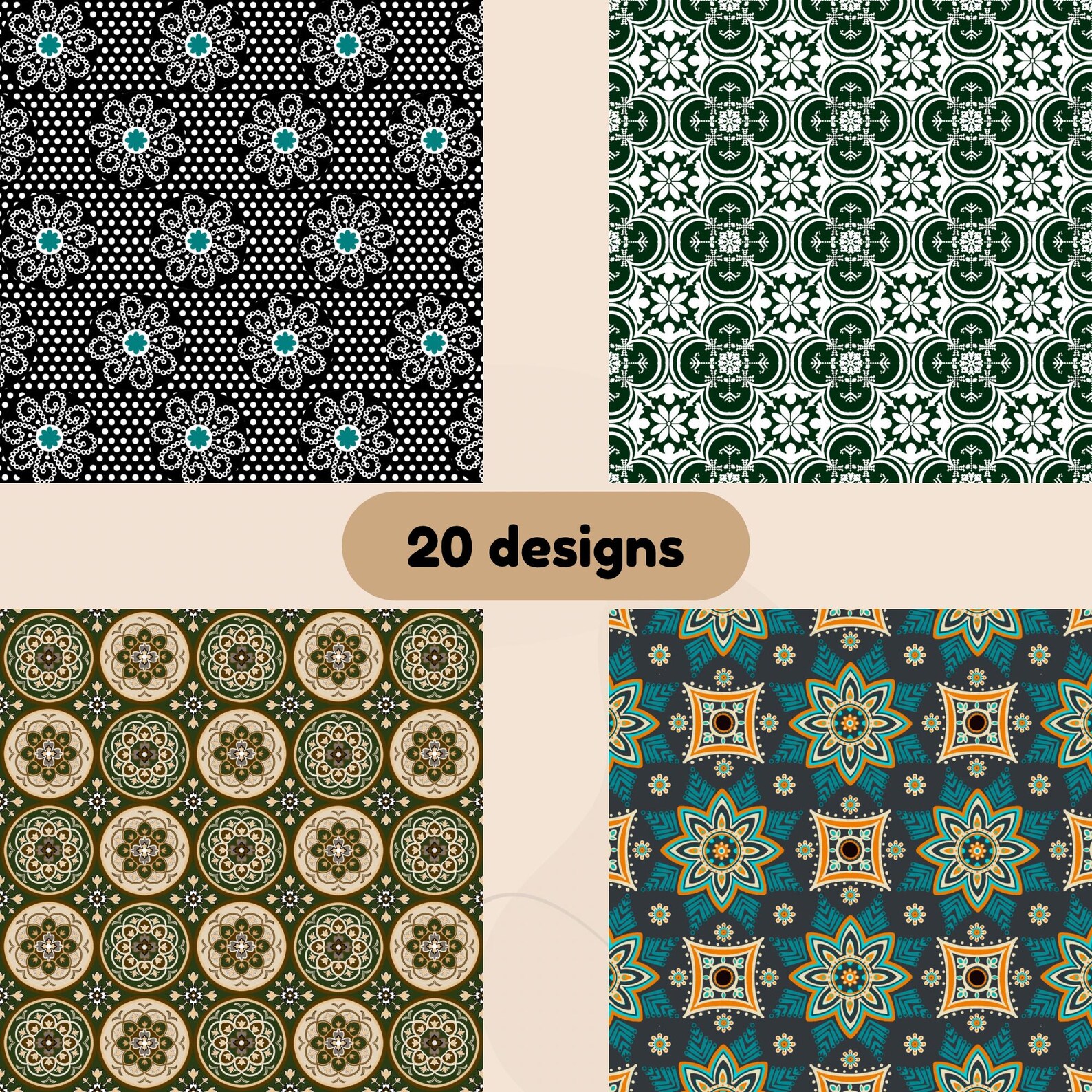 Ethnic Fabric Patterns: Vintage-inspired Tribal Designs (digital ...