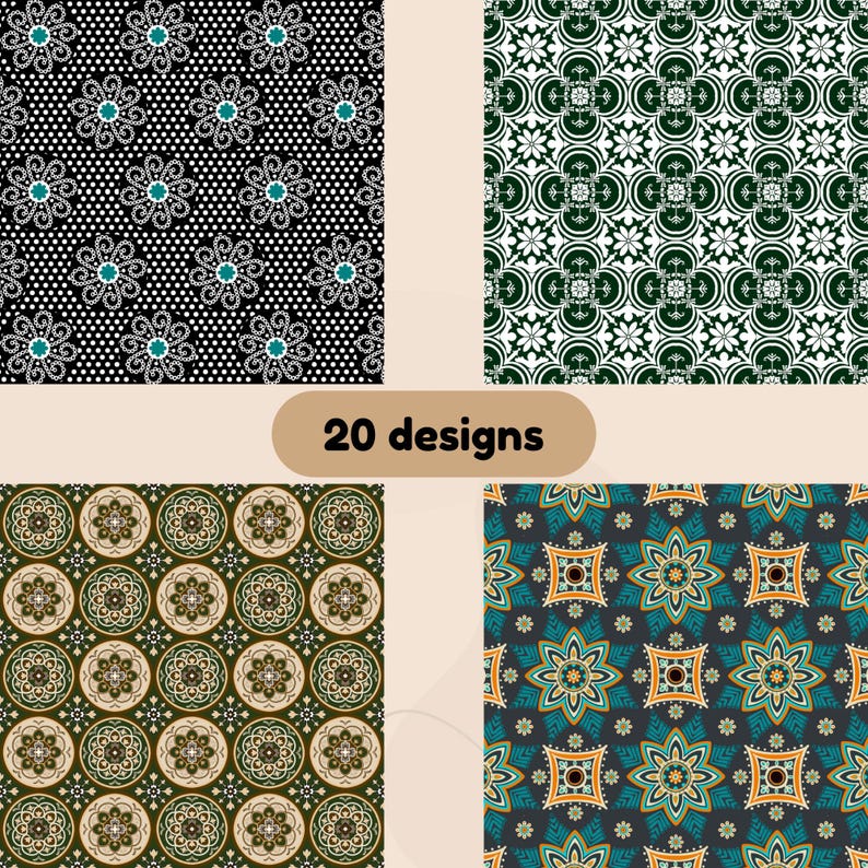 Ethnic Fabric Patterns: Vintage-inspired Tribal Designs (digital ...