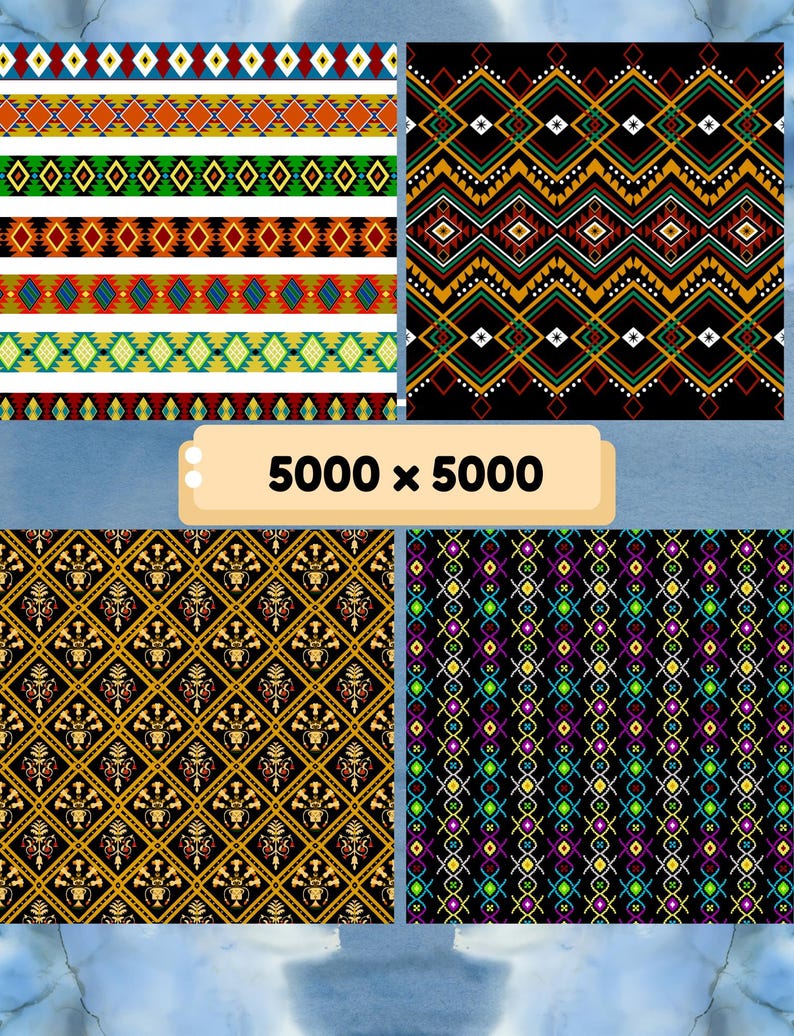Indian Ethnic Art Fabric Digital Pattern Seamless , Scrapbook Paper ...