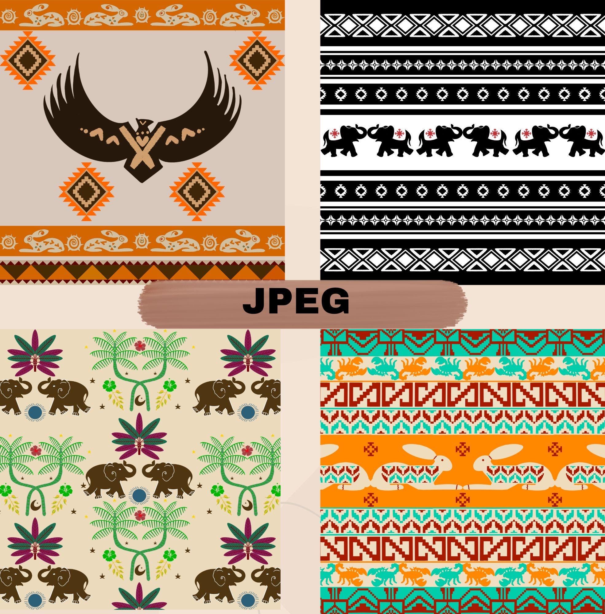 Safari Animals Farm African Digital Pattern Seamless, Scrapbook Paper ...