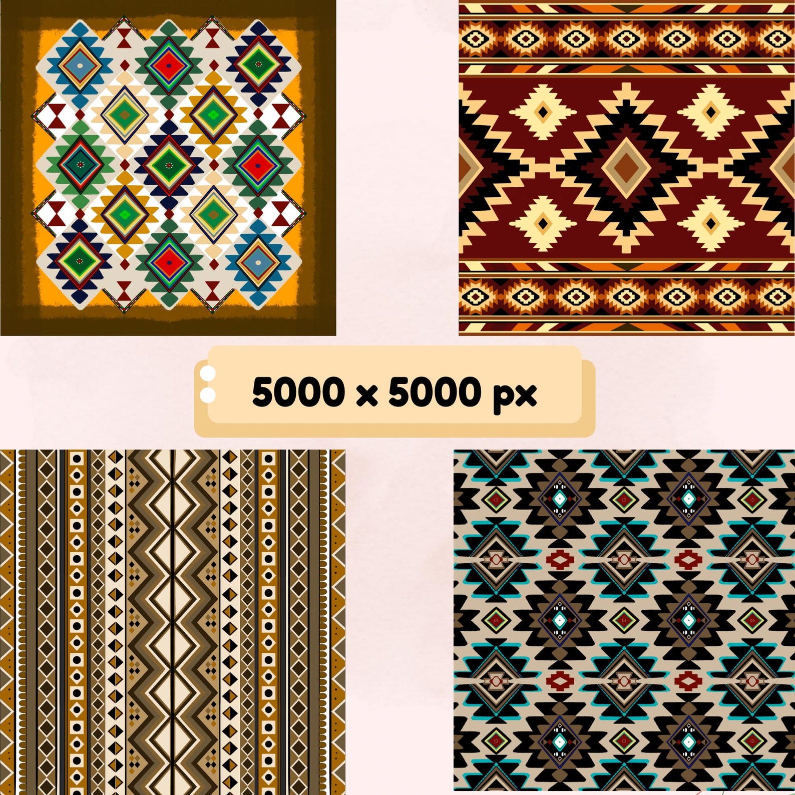 Navajo Patterns Inspired Fabric Collection: A Tapestry of Color ...