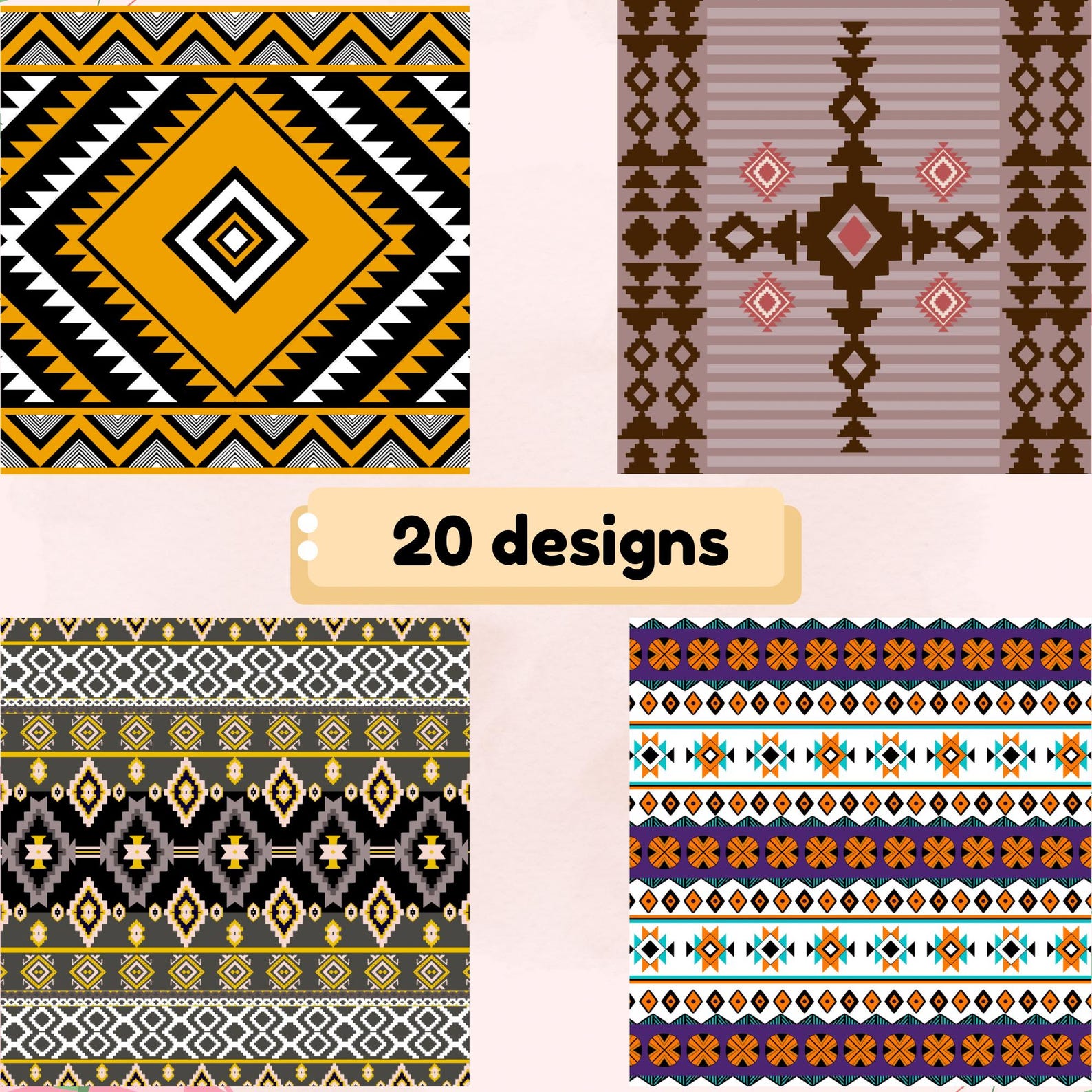 Navajo Patterns Inspired Fabric Collection: A Tapestry of Color ...