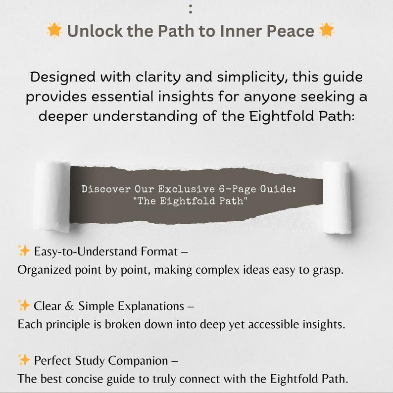 Discover the Eightfold Path: Downloadable Guide to Buddhist Principles ...