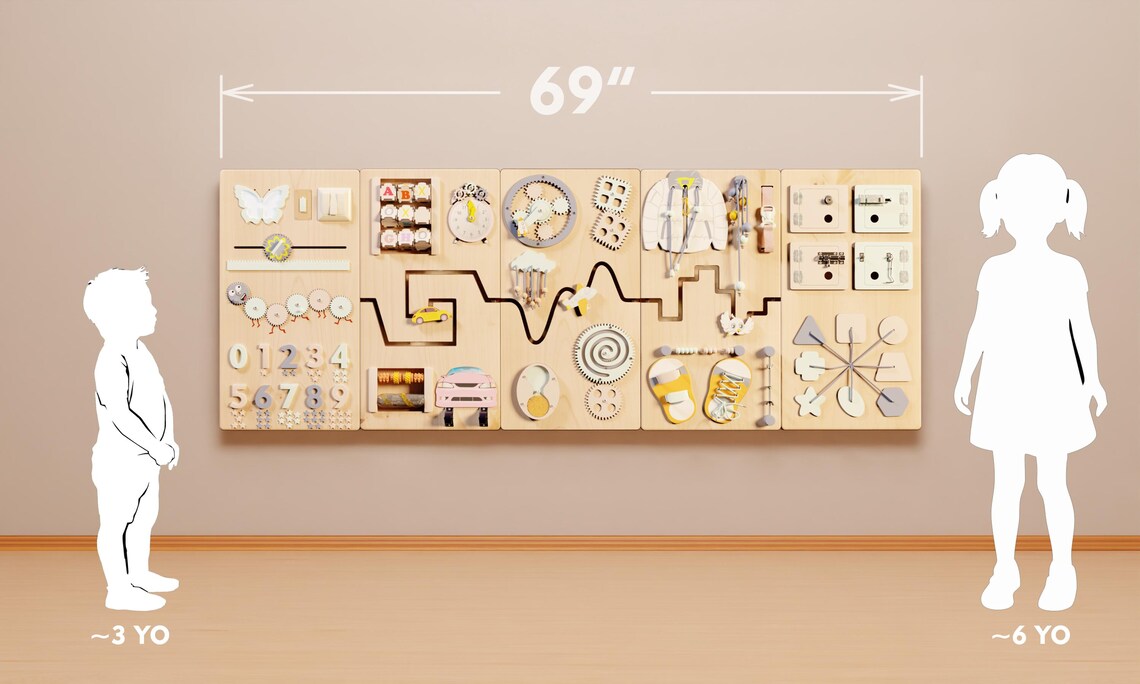 Durable Kids Busy Board for Early Learning and Development Activity ...