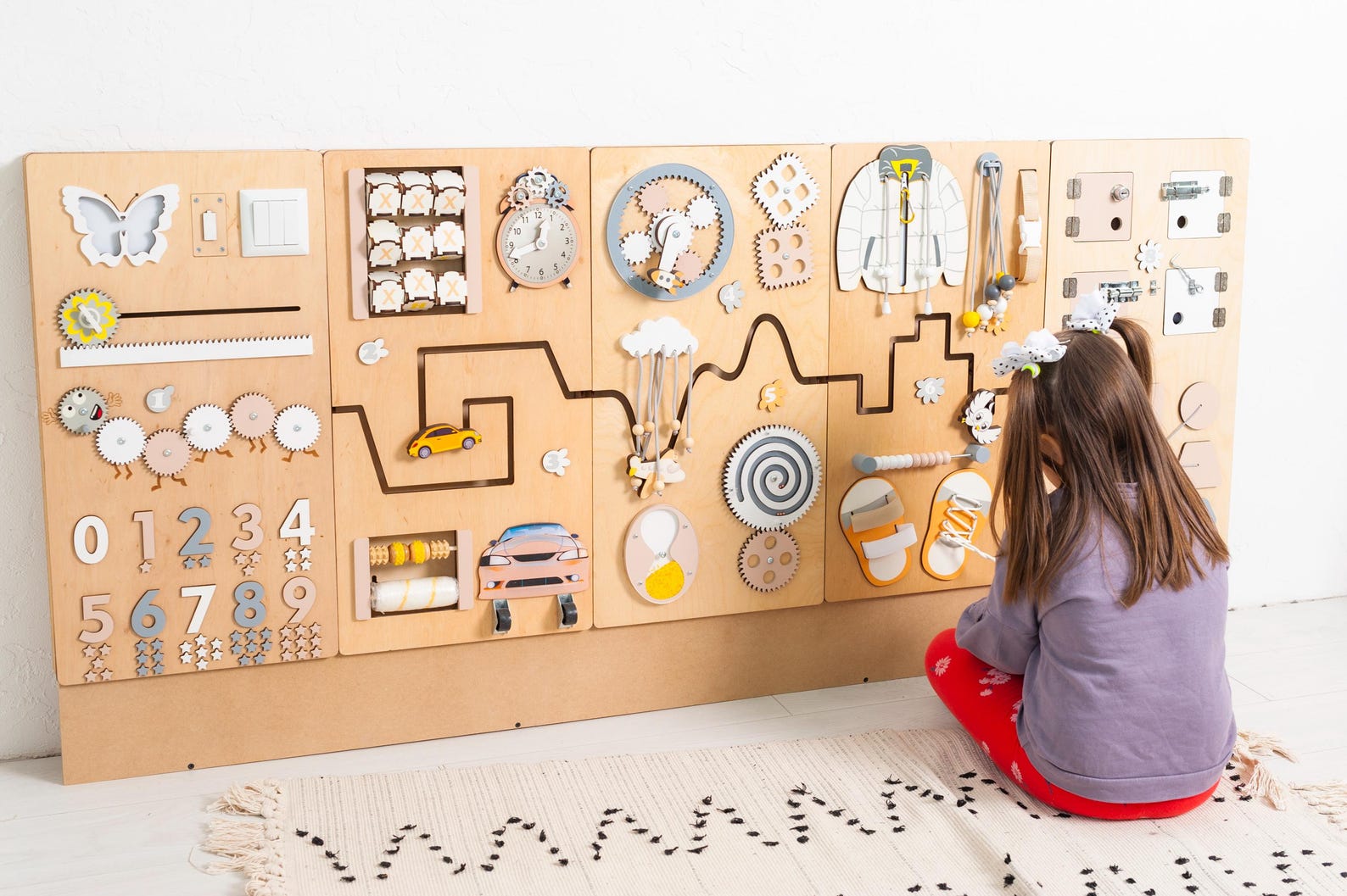 Neutral Sensory Wall Panel – Minimalist Activity Board for Kids and ...
