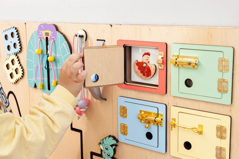 Interactive Activity Wall Panels for Public Installation. Wooden ...