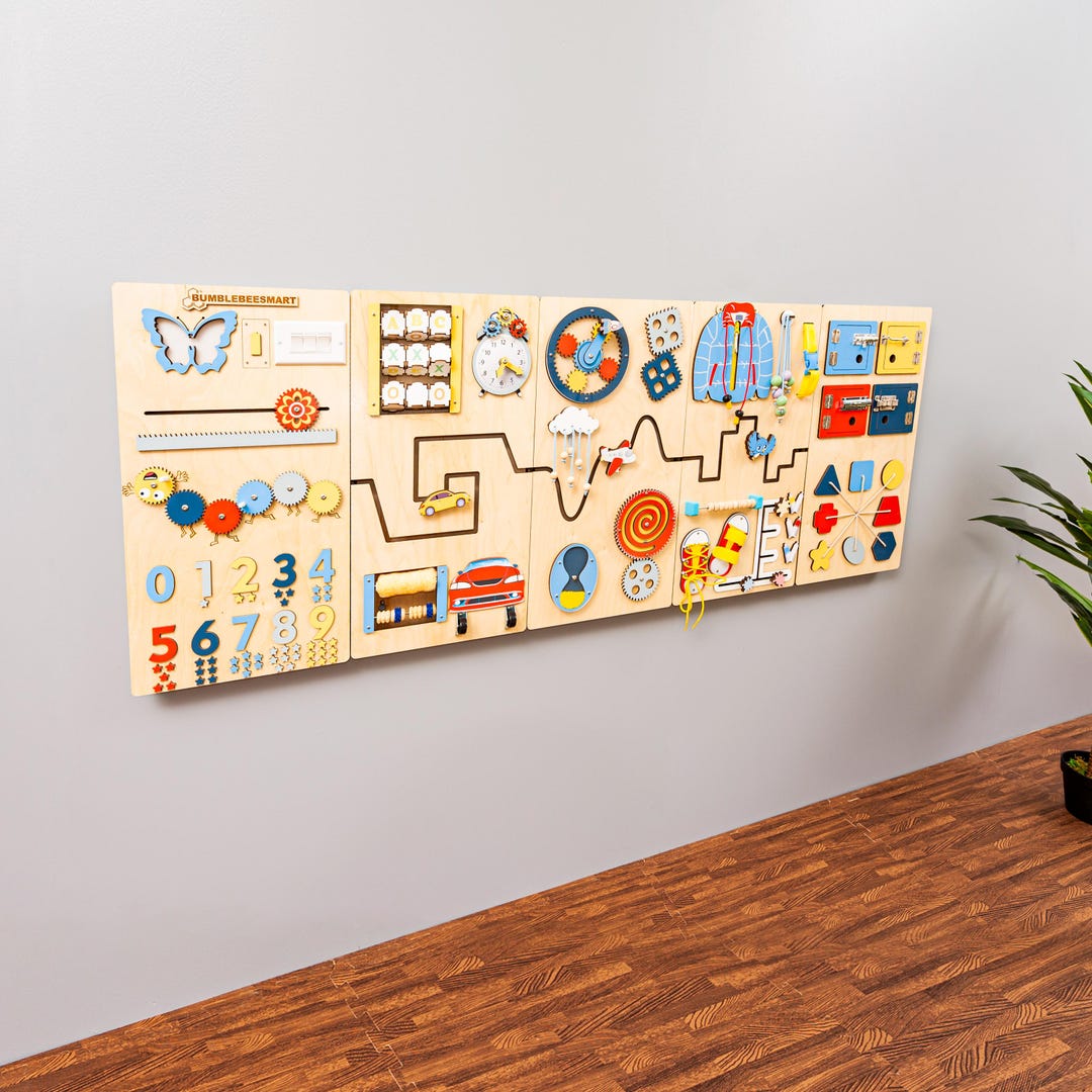 Interactive Play Wall Decor for Kids Development and Fine Motor Skills ...