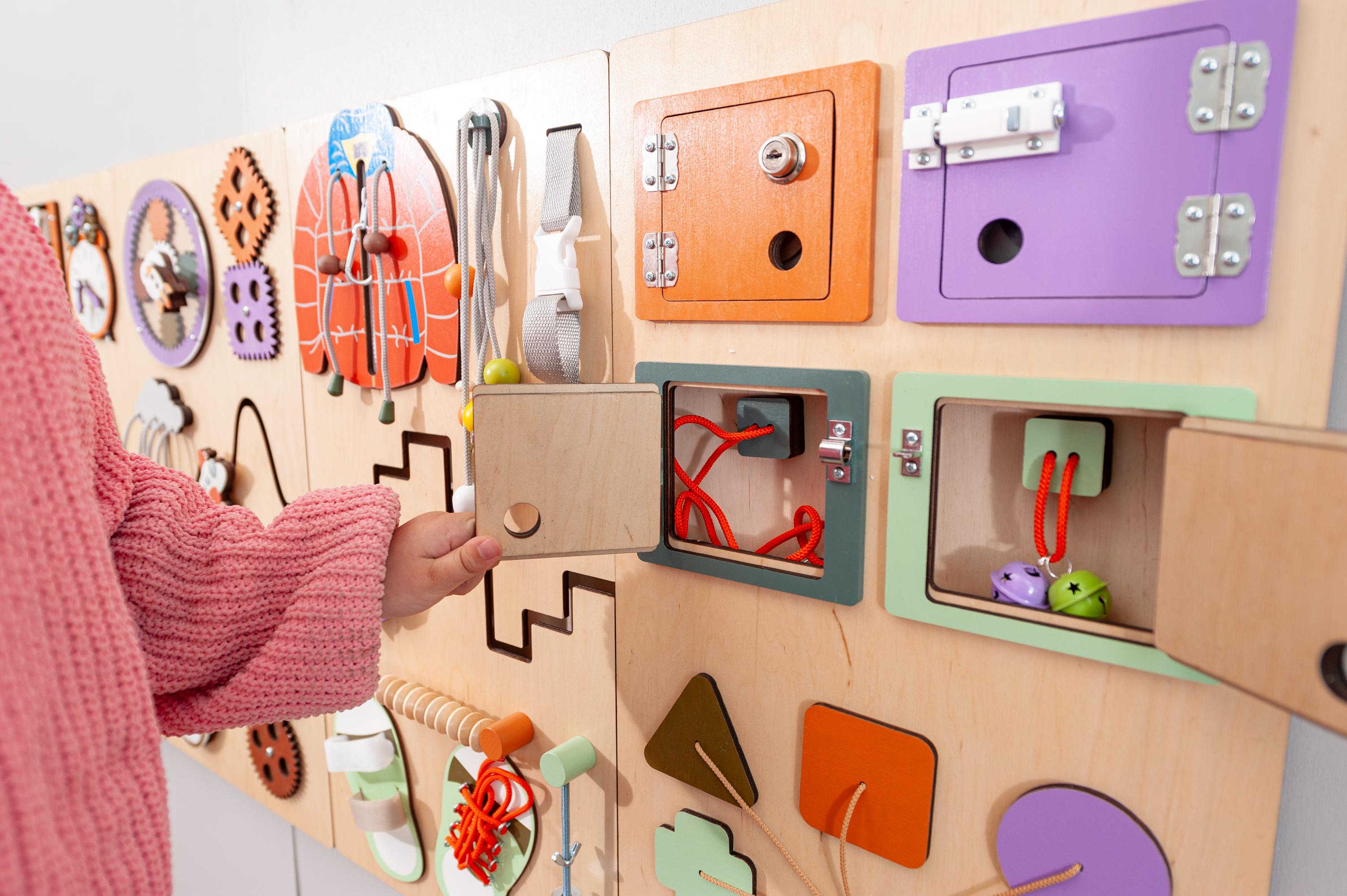 6ft Sensory Wall Panels in Earth Tones Montessori Activity Board for ...