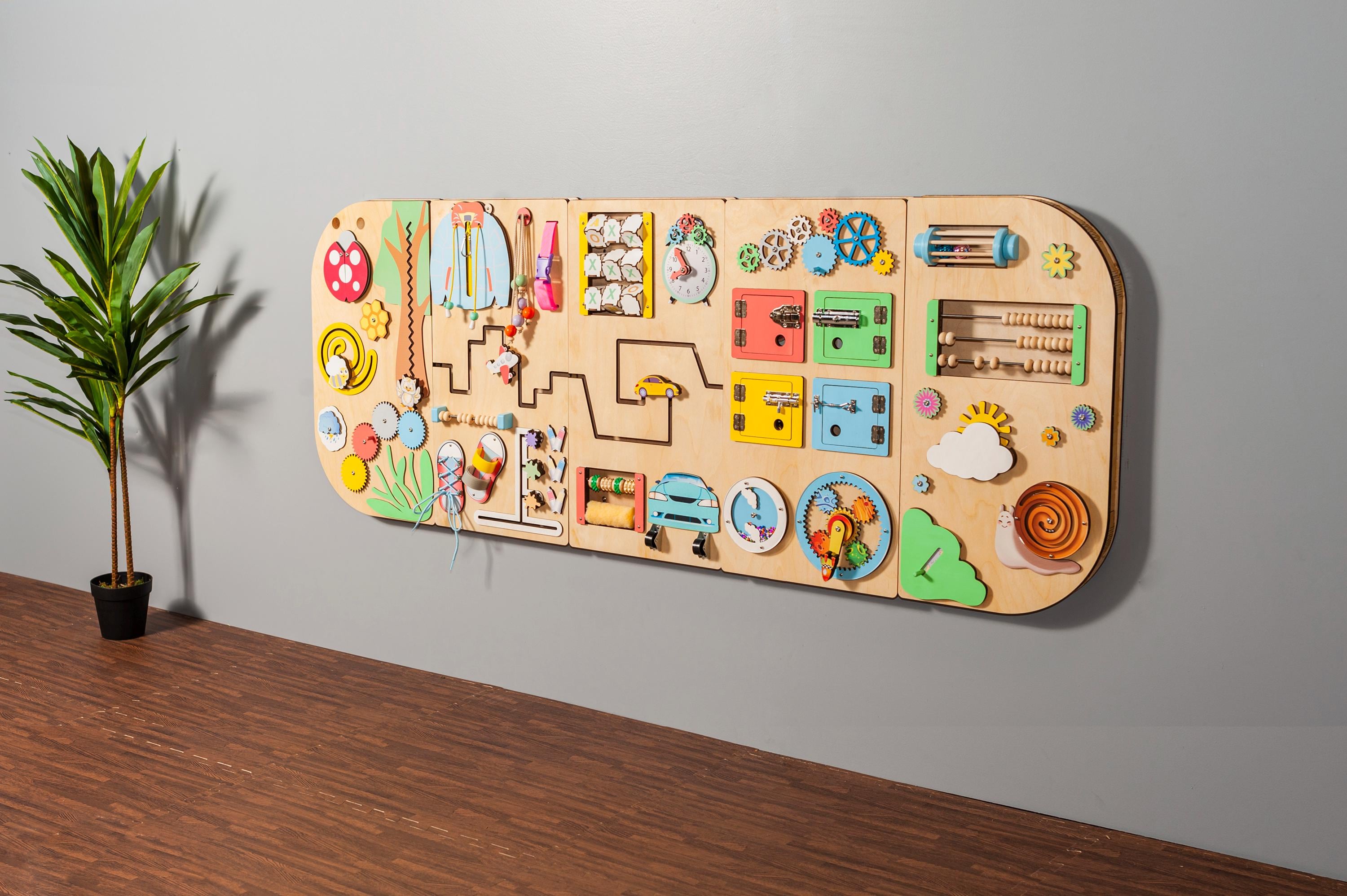 Rounded Sensory Wall Panels in Pastel Color for Kids Museums, Libraries ...