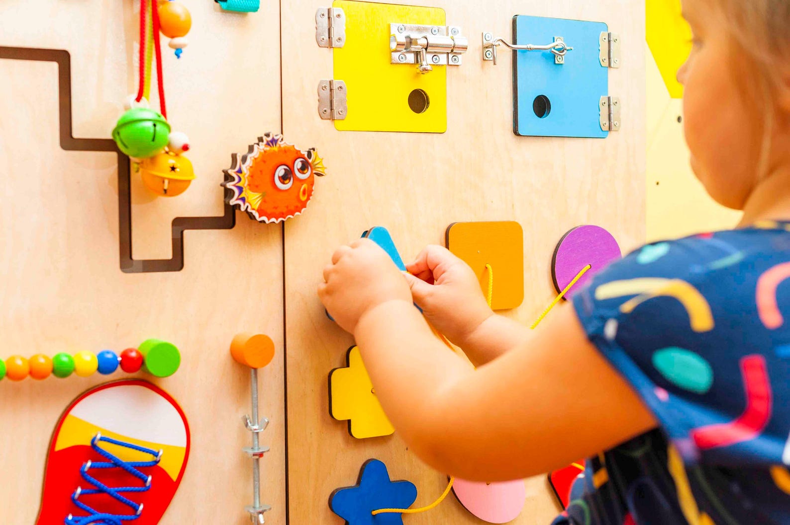 Huge Sensory Learning Wall Panel for Kids | Busy Board for Kids in ...