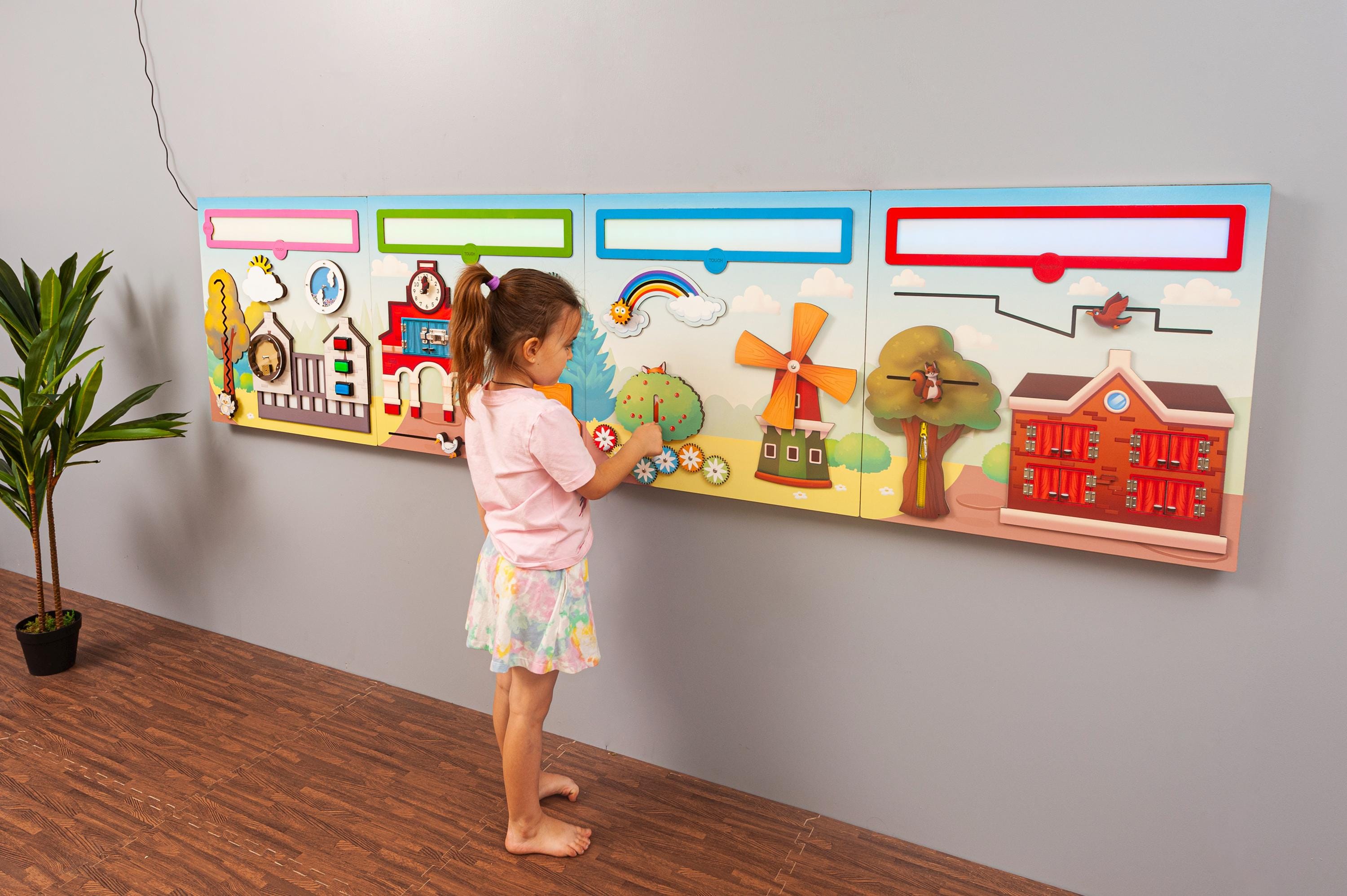 Sensory Wall Panels With LED Custom Interactive Educational Kids Decor ...