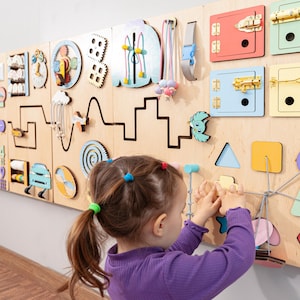 Wall Busy Board Panels in Pastel Color for Children Activity in Waiting ...
