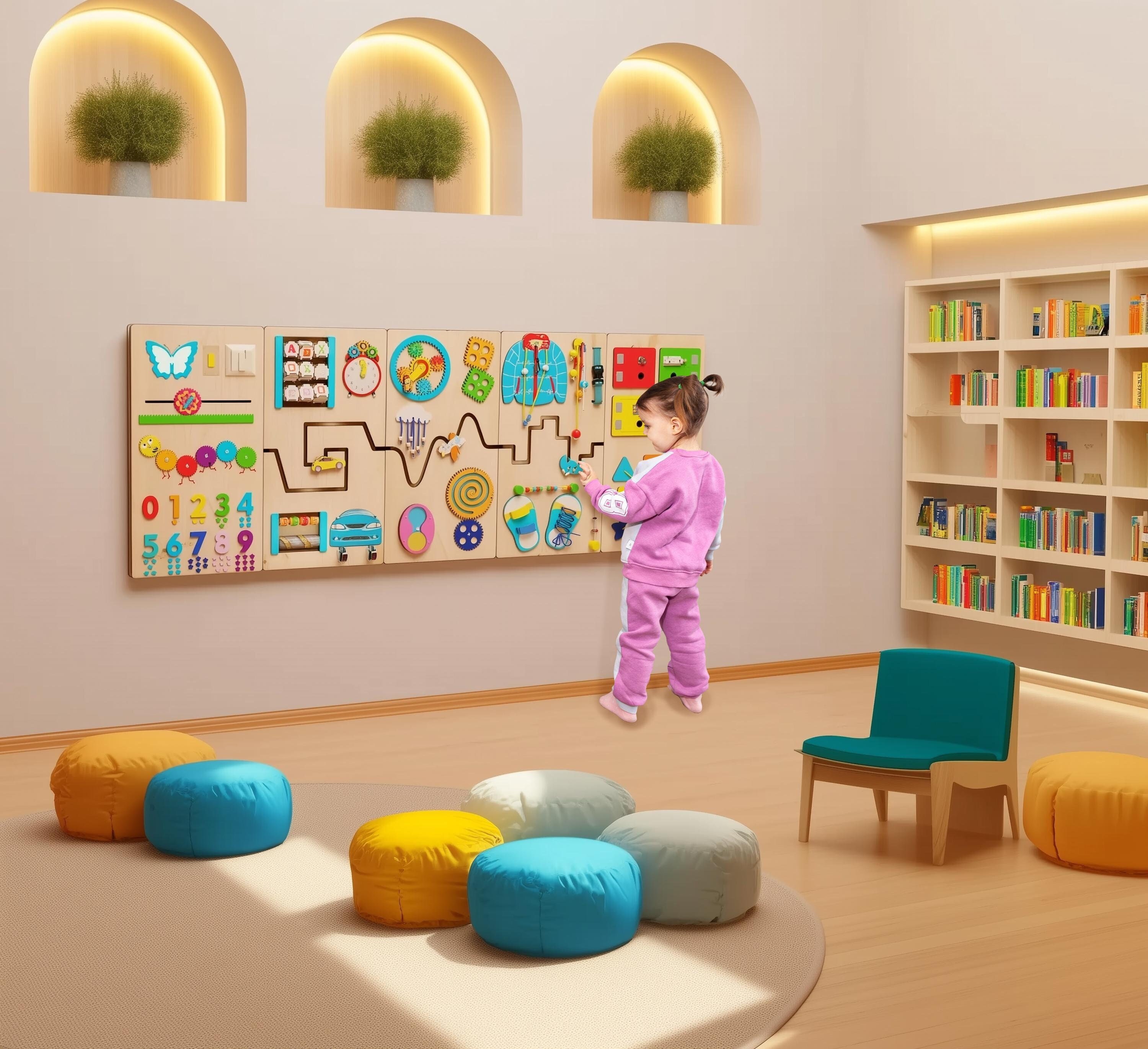 Montessori Activity Panel | Wall-mounted Sensory Board for Early ...