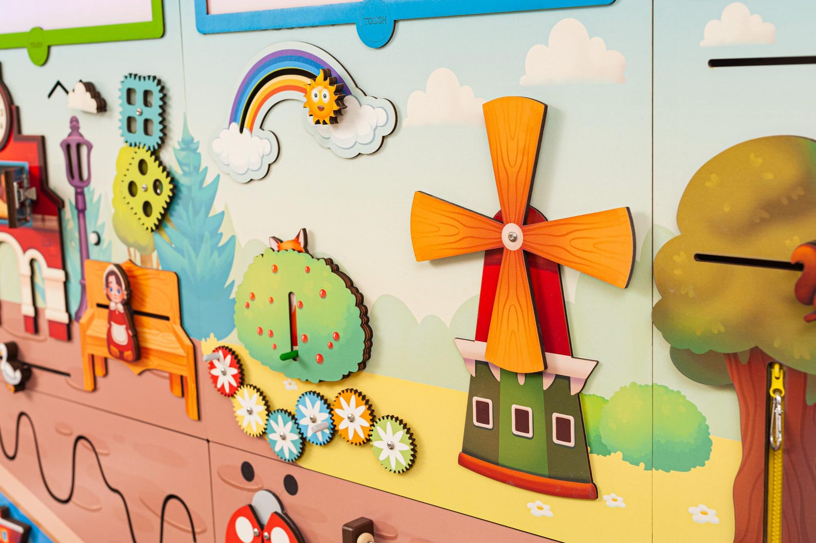 Sensory Wall Panels With LED Custom Interactive Educational Kids Decor ...