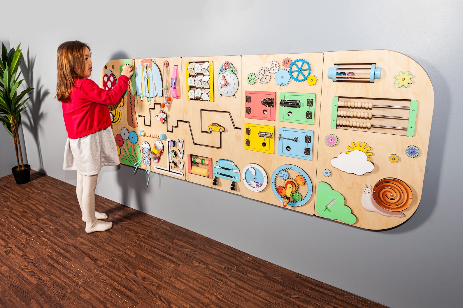 Rounded Sensory Wall Panels in Pastel Color for Kids Museums, Libraries ...