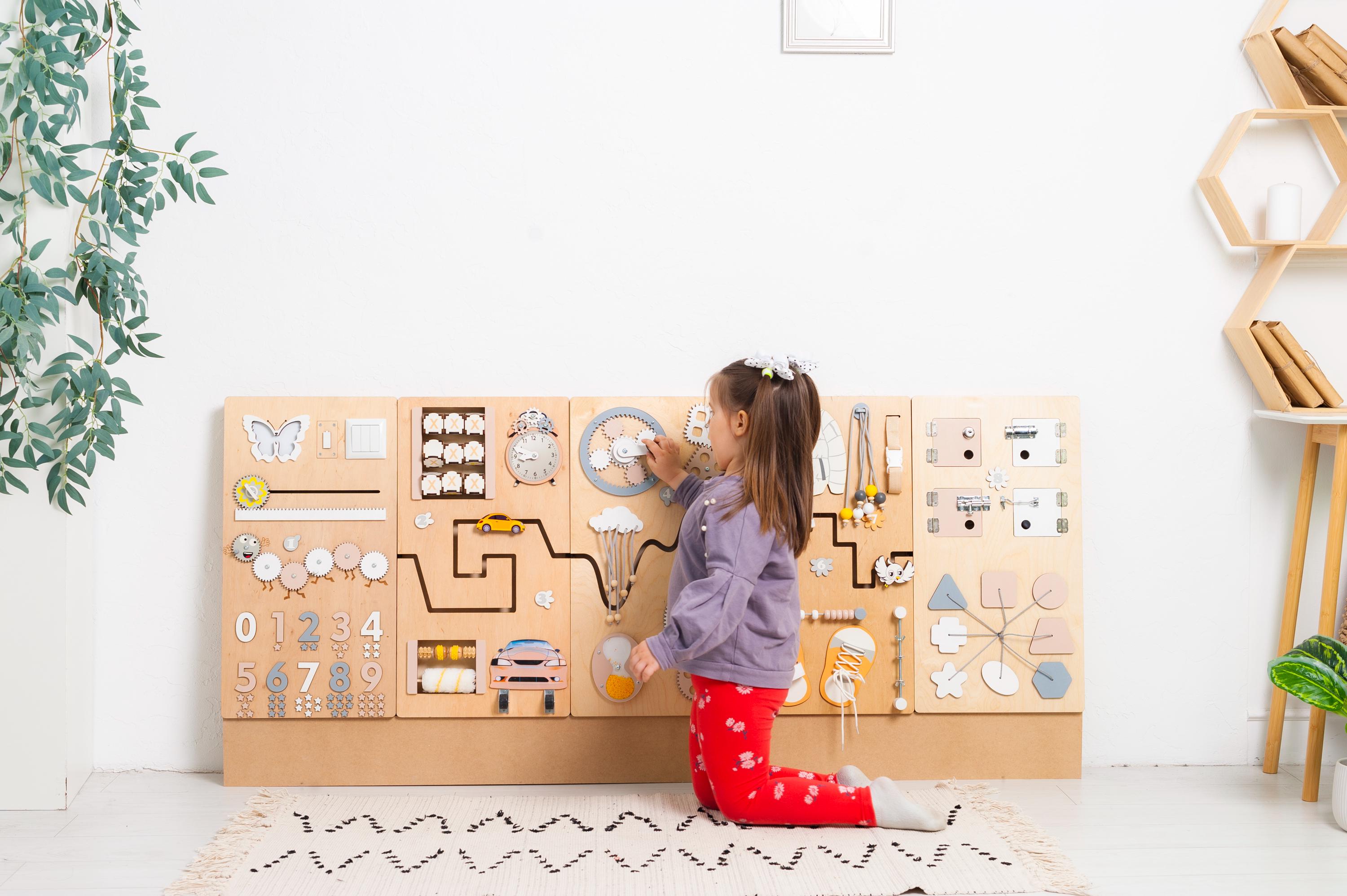 Neutral Sensory Wall Panel – Minimalist Activity Board for Kids and ...