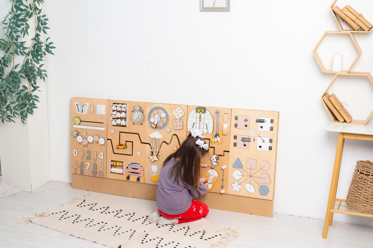 Neutral Sensory Wall Panel – Minimalist Activity Board for Kids and ...