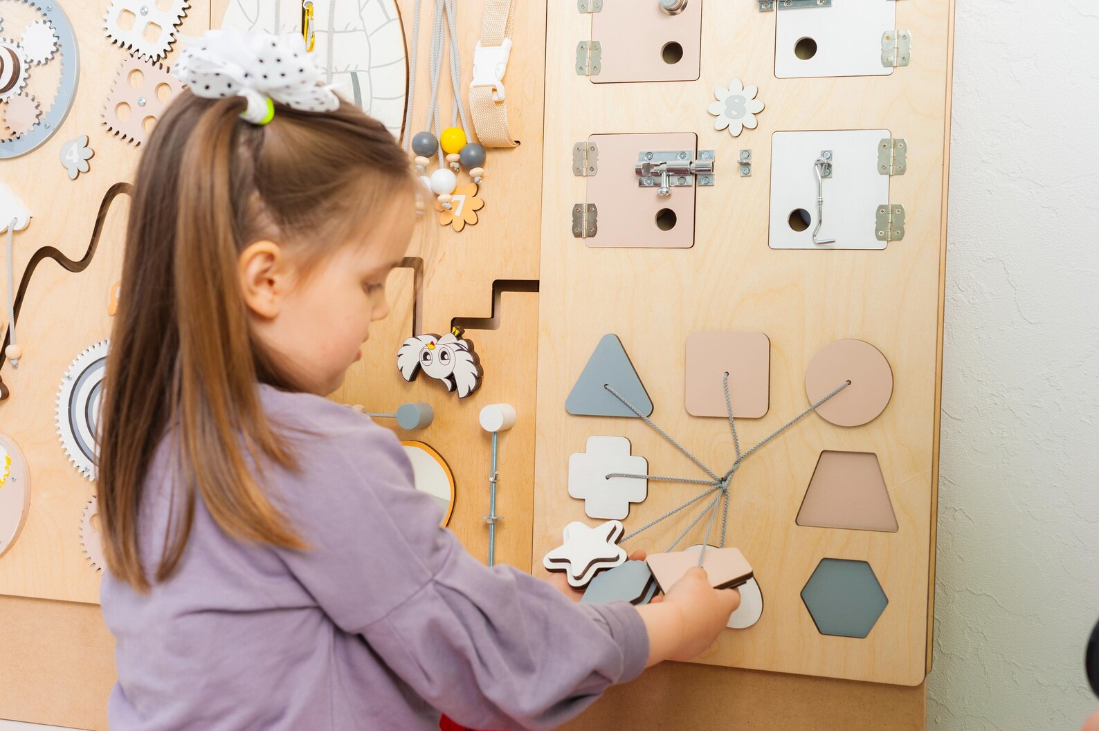 Neutral Sensory Wall Panel – Minimalist Activity Board for Kids and ...