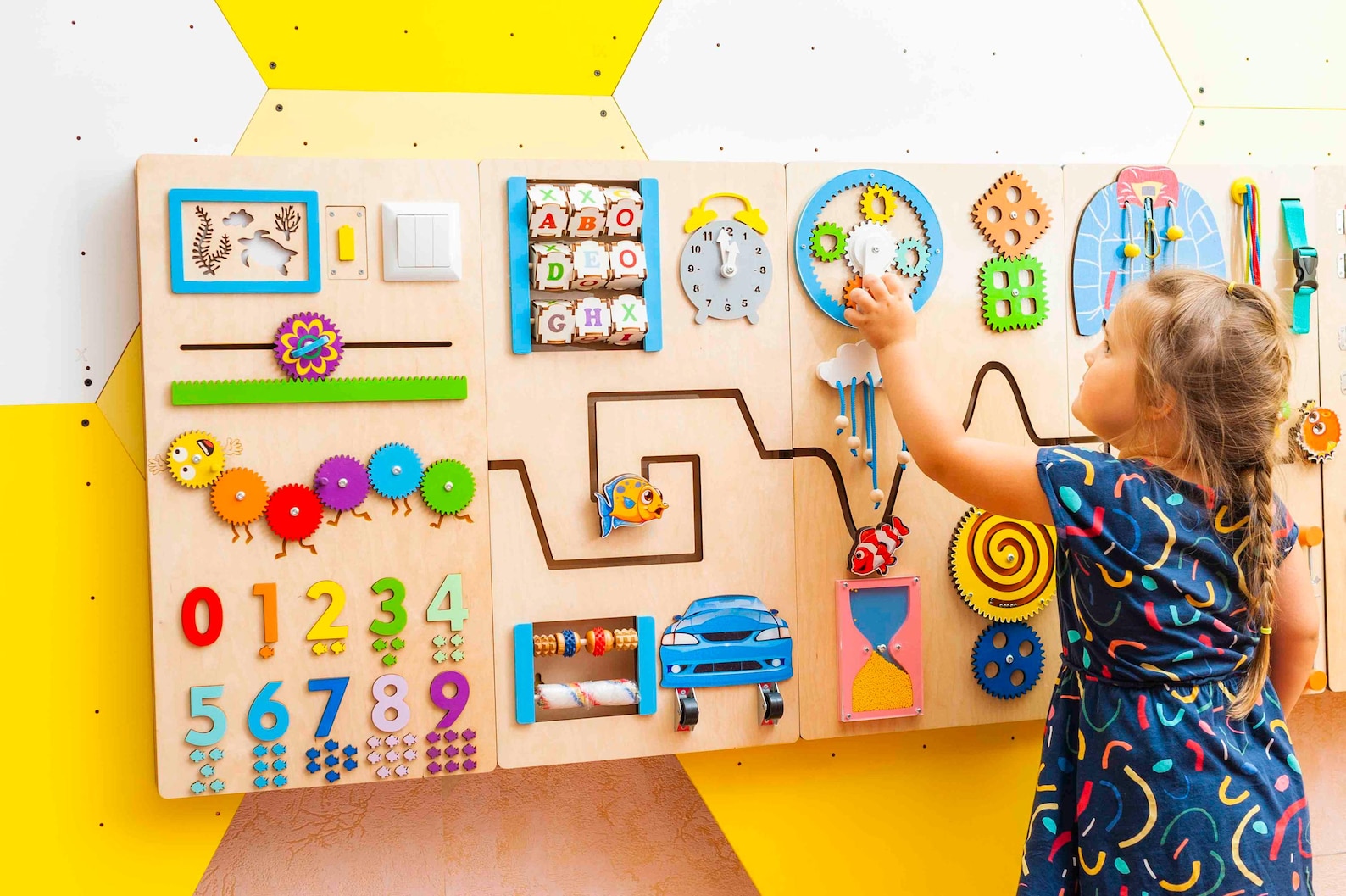 Huge Sensory Learning Wall Panel for Kids | Busy Board for Kids in ...