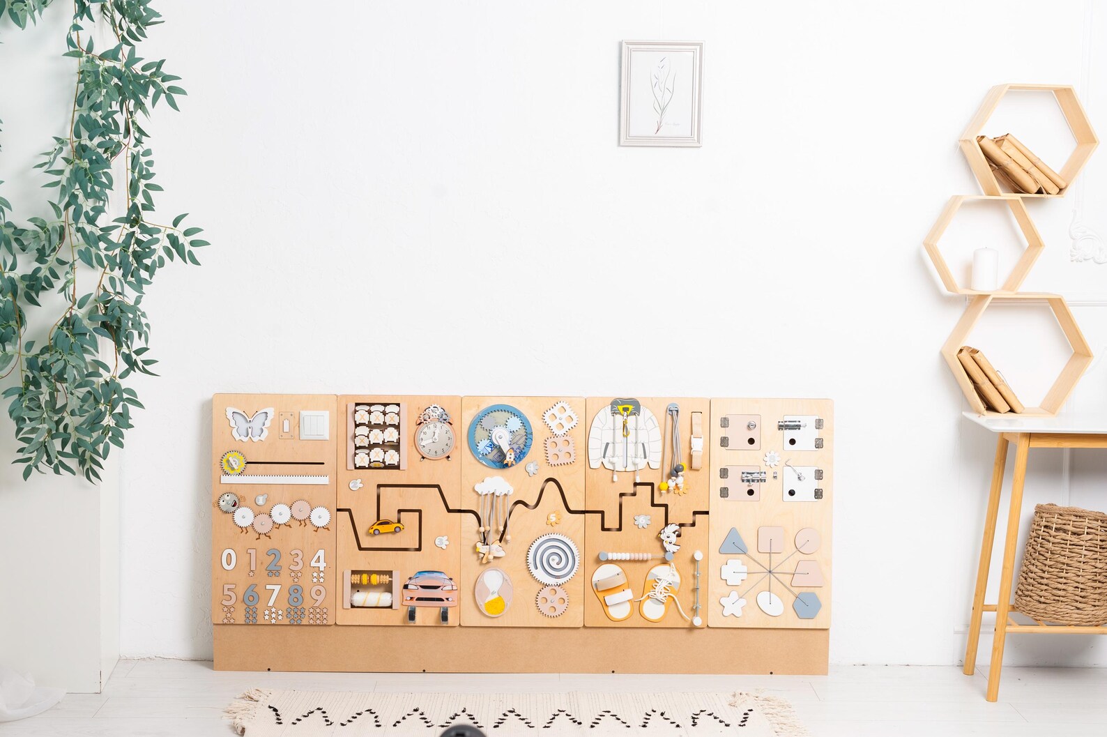 Neutral Sensory Wall Panel – Minimalist Activity Board for Kids and ...