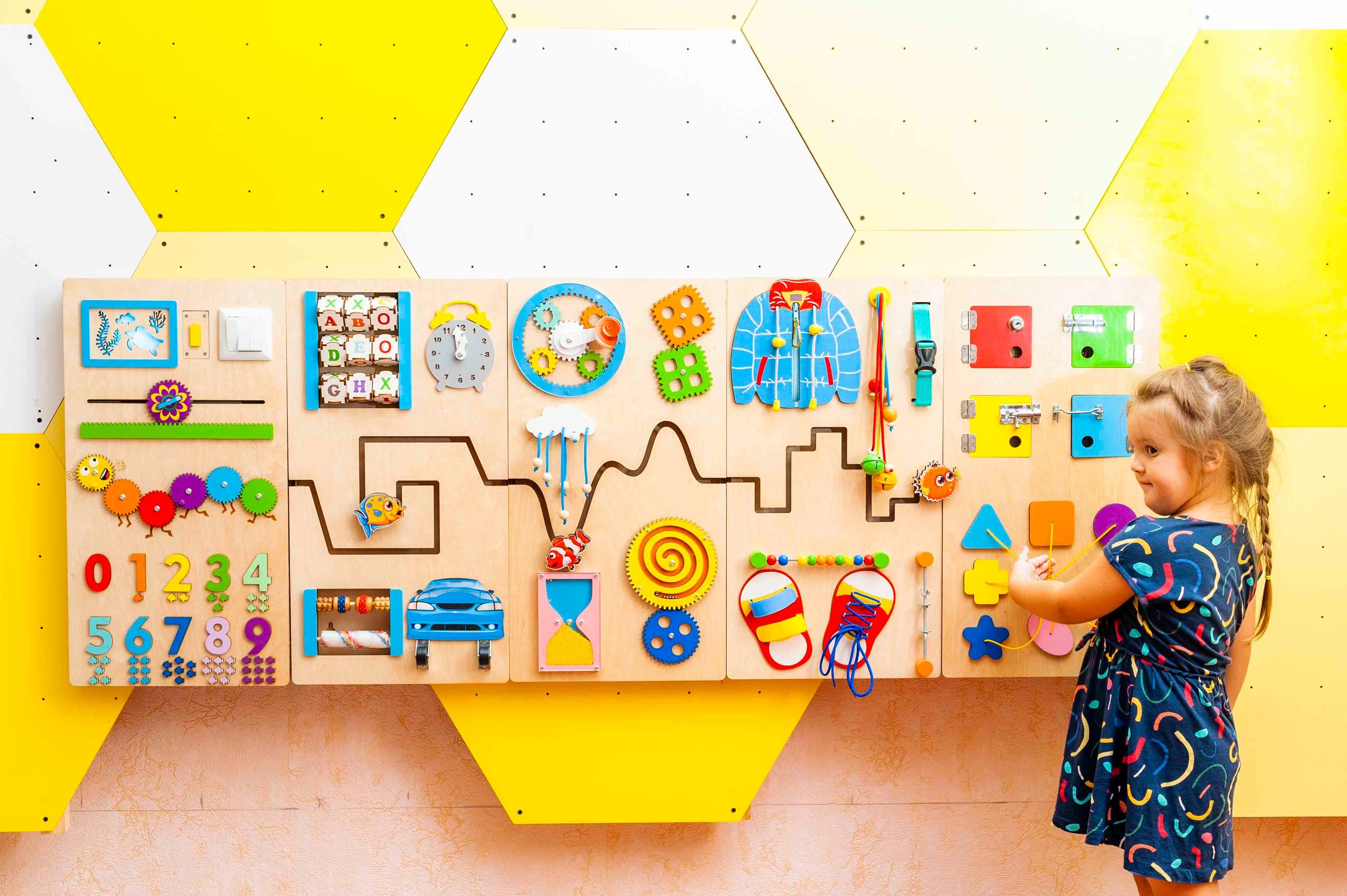 Huge Sensory Learning Wall Panel for Kids | Busy Board for Kids in ...