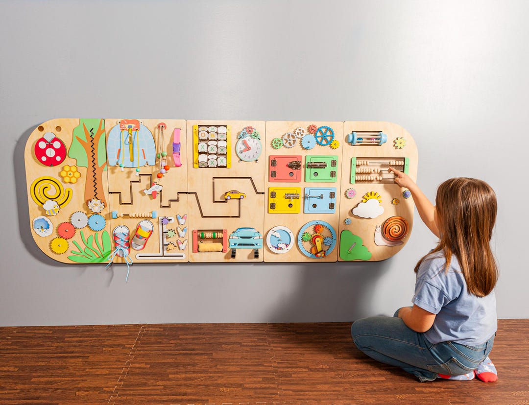 Wall Panel for Motor Skill Development | Montessori Activity Panel for ...