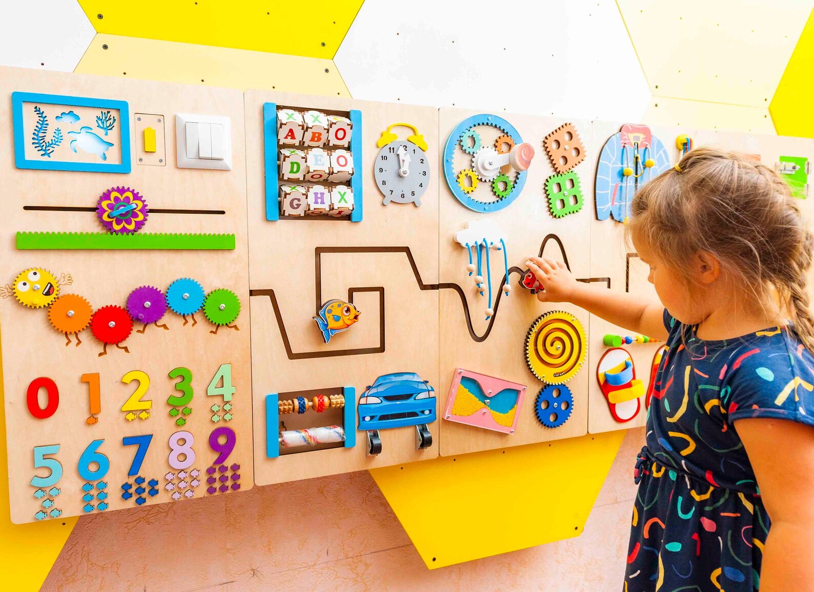 Huge Sensory Learning Wall Panel for Kids | Busy Board for Kids in ...