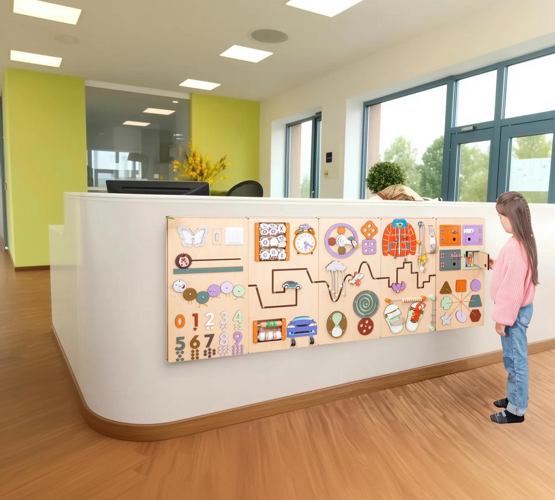6ft Sensory Wall Panels in Earth Tones Montessori Activity Board for ...
