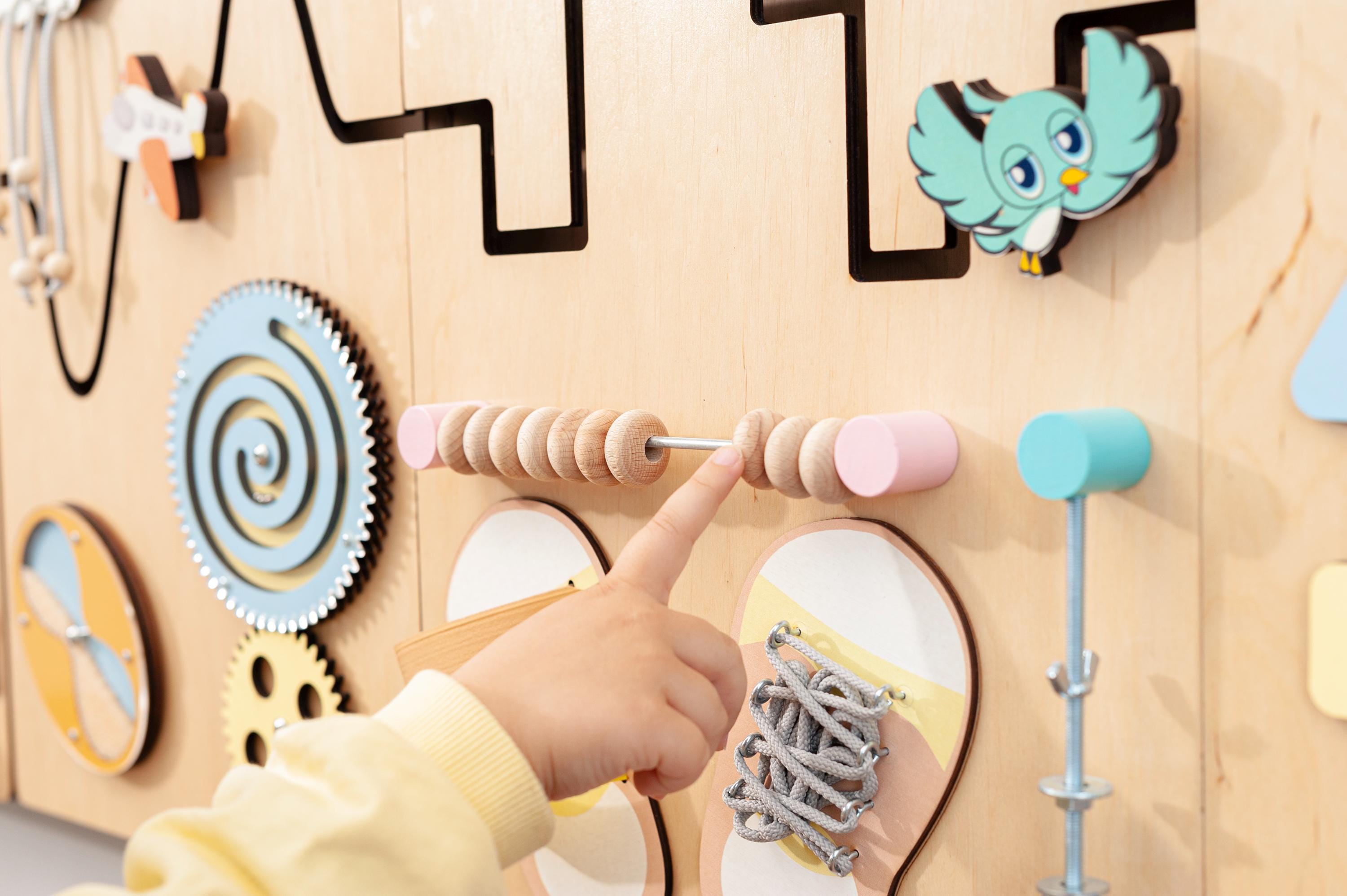 Interactive Activity Wall Panels for Public Installation. Wooden ...