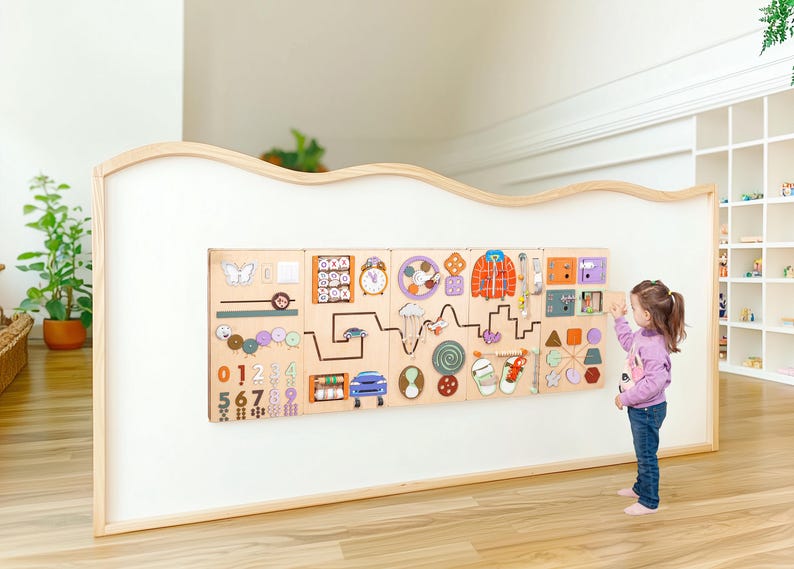 6ft Sensory Wall Panels in Earth Tones Montessori Activity Board for ...