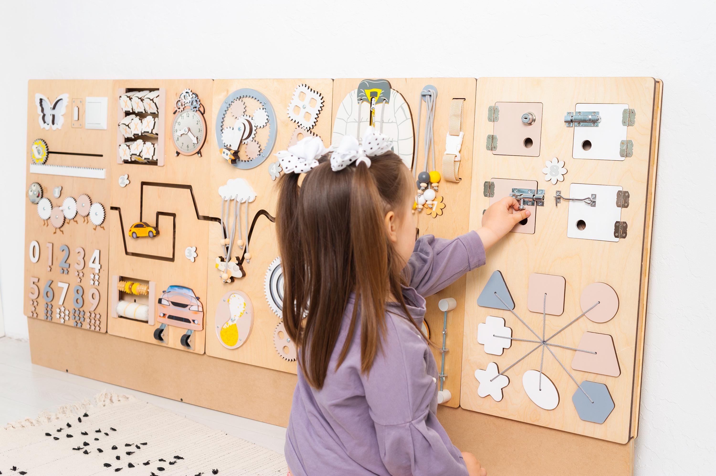 Neutral Sensory Wall Panel – Minimalist Activity Board for Kids and ...