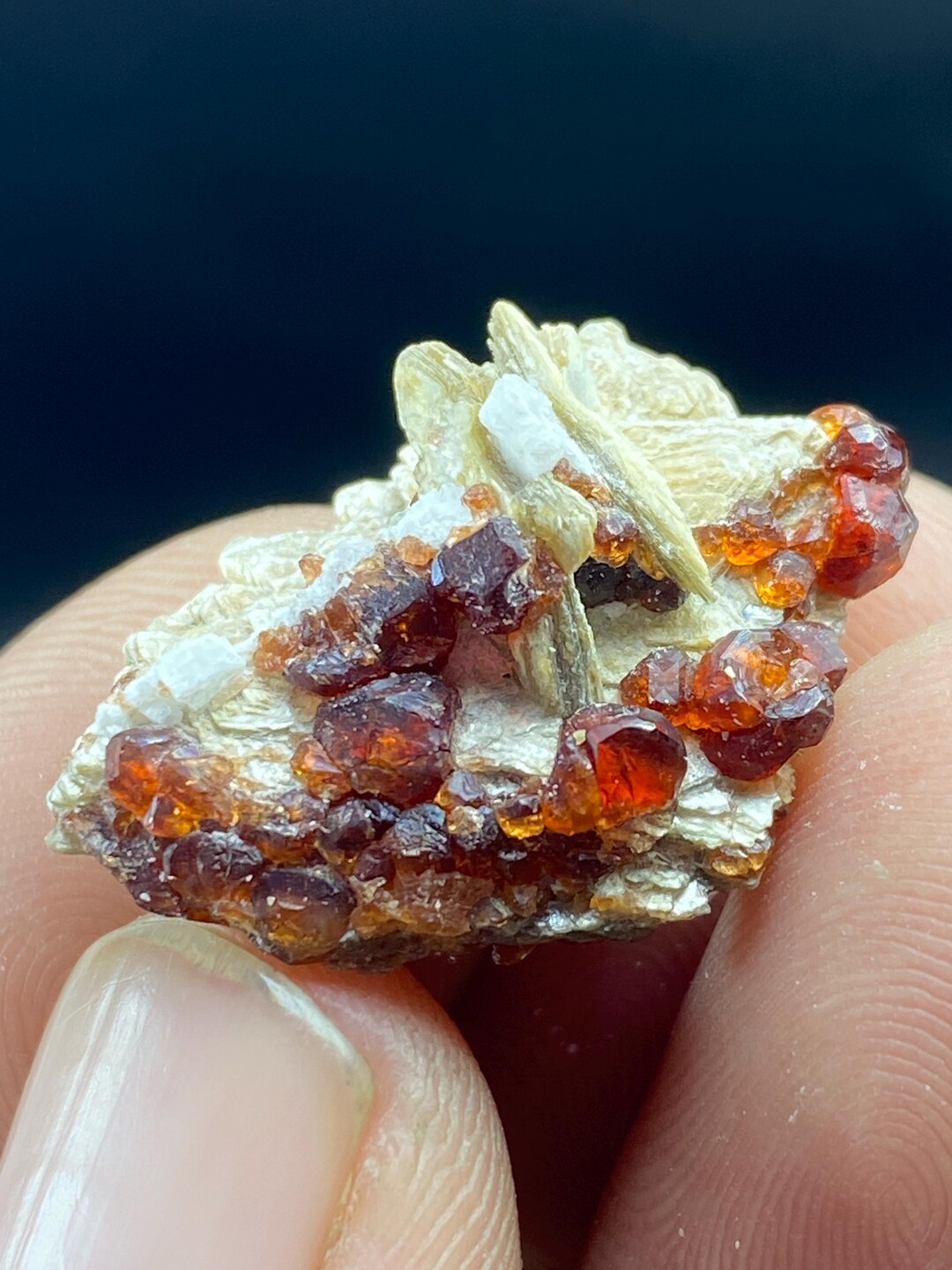 Natural Red Garnet Specimen in Mica - Rare Raw Garnet Clusters, Healing ...