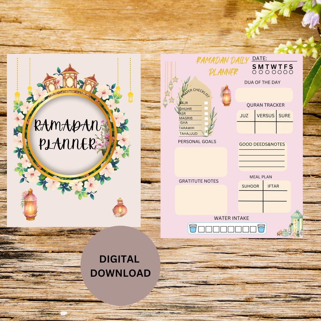 Ramadan Planner Printable, Ramadan Tracker Digital, Ramadan Kareem ...