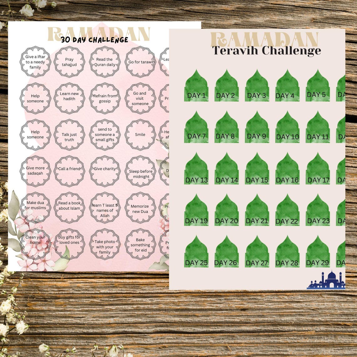 Ramadan Planner Printable: Daily Tracker, Spiritual Journal (PDF) - Etsy
