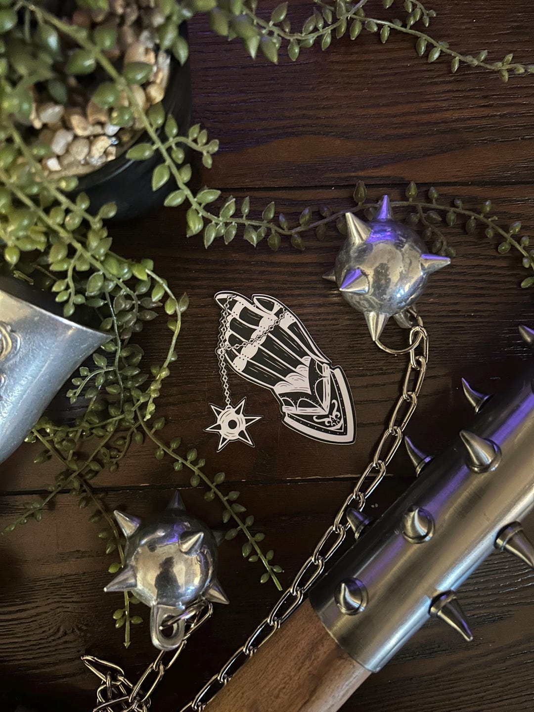 Medieval Knight Flail Rosary Sticker - Etsy