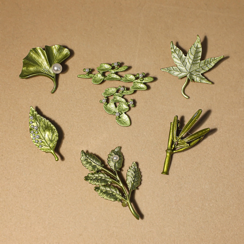 Leaf Brooches Vintage - Etsy