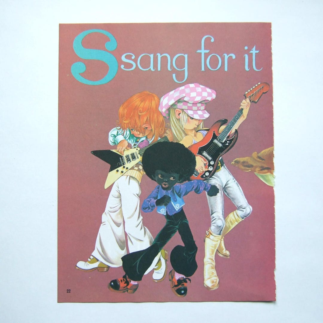 Music Art Print, Book Page Illustration, Guitar Nursery Wall Art - Etsy