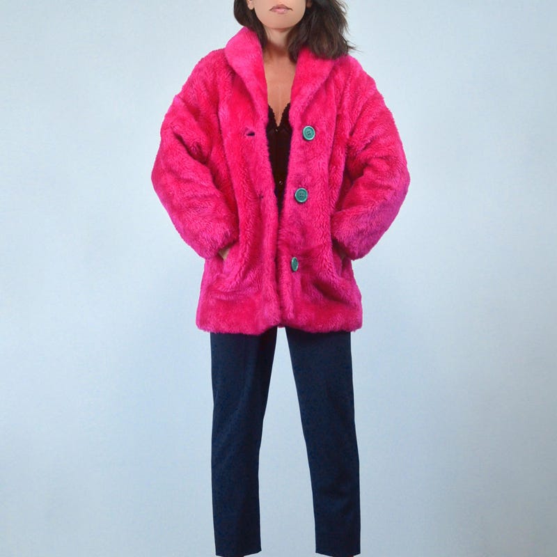 Pink Fur Coat - Etsy