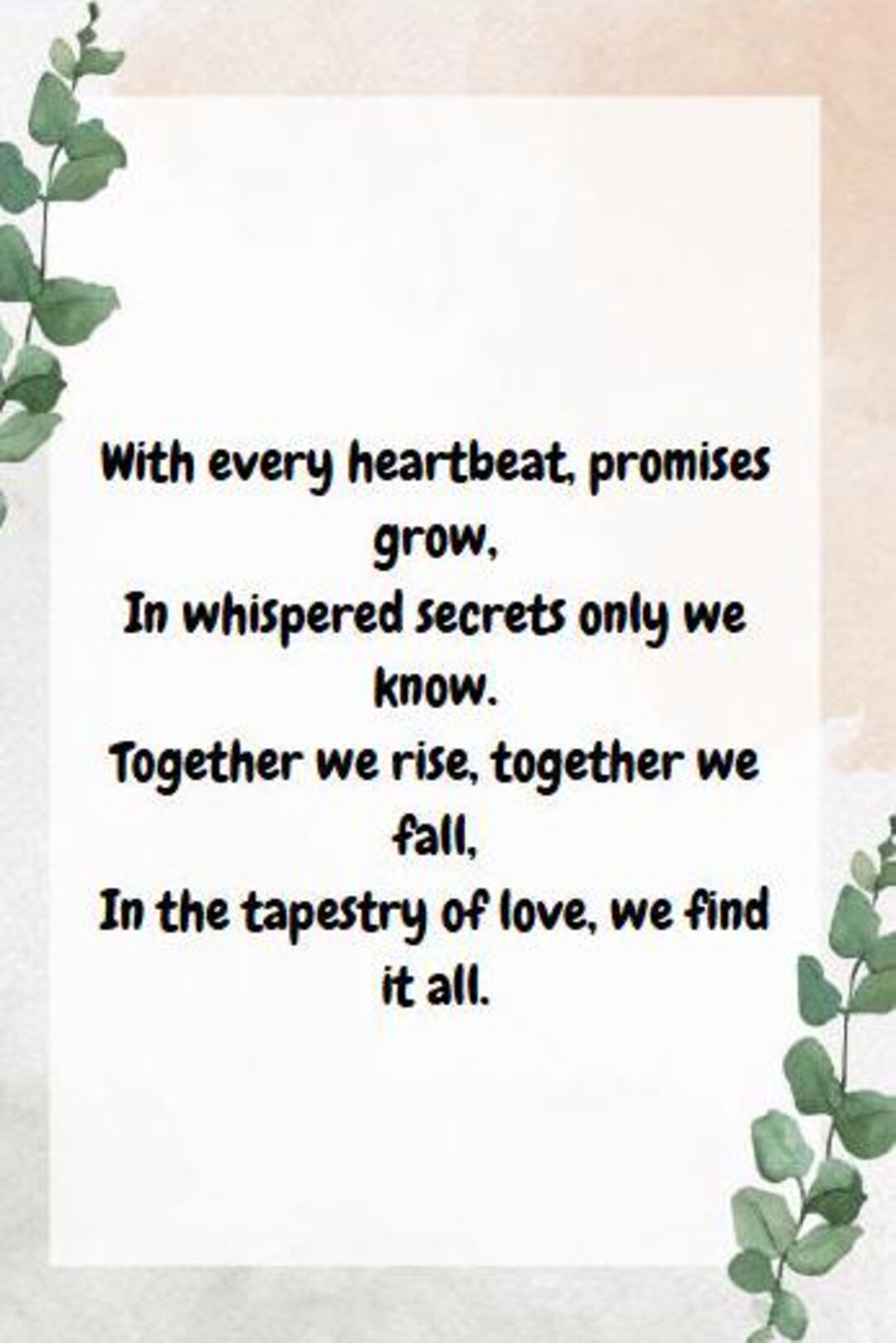 Poster With Poem - Etsy