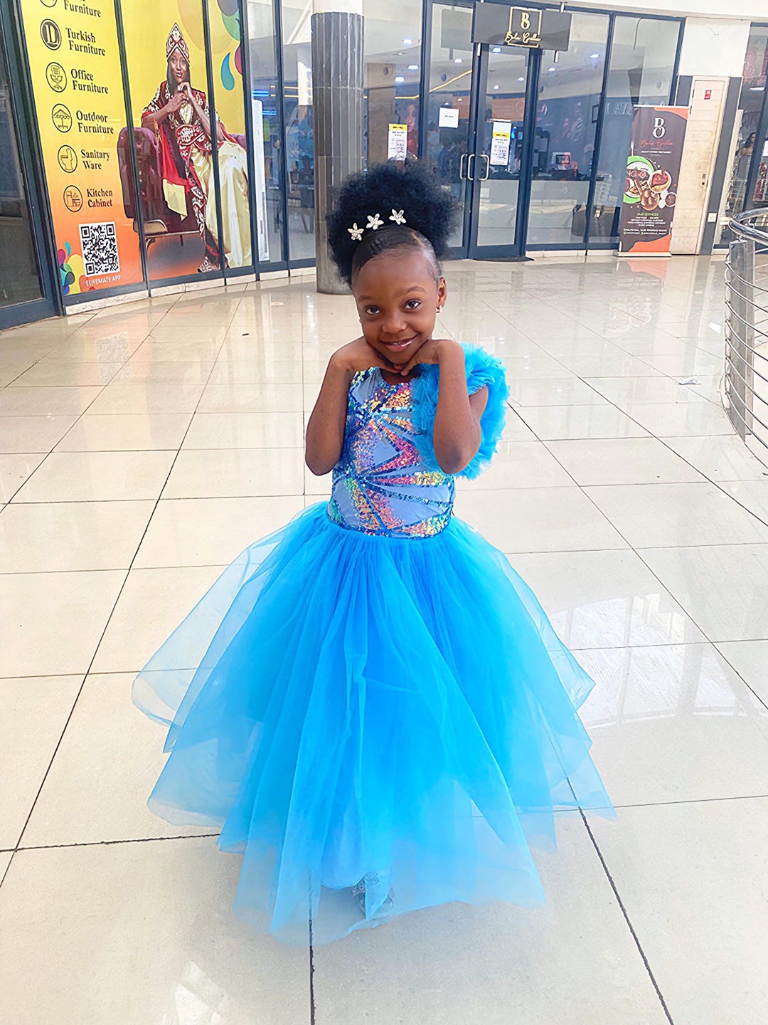 Powder Blue Tulle Dress for Girls, 3-8 Year Old Ball Dress - Etsy