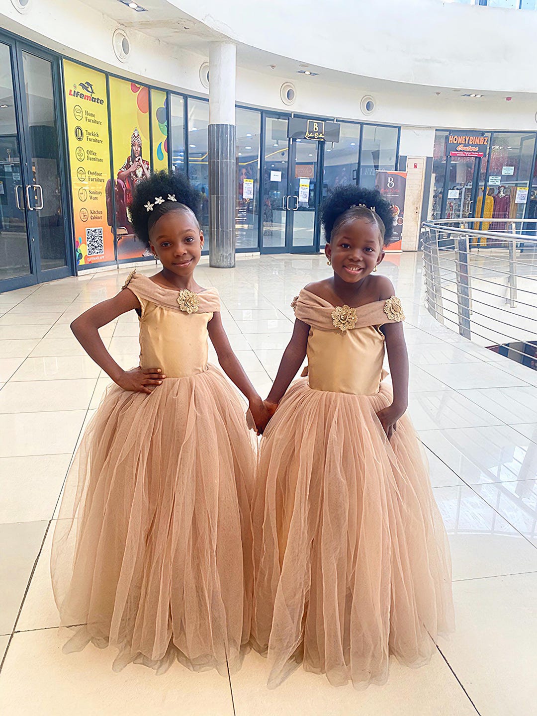 Off Shoulder Girls Dress, Gold Dress, Little Bride Gown, Birthday Party ...