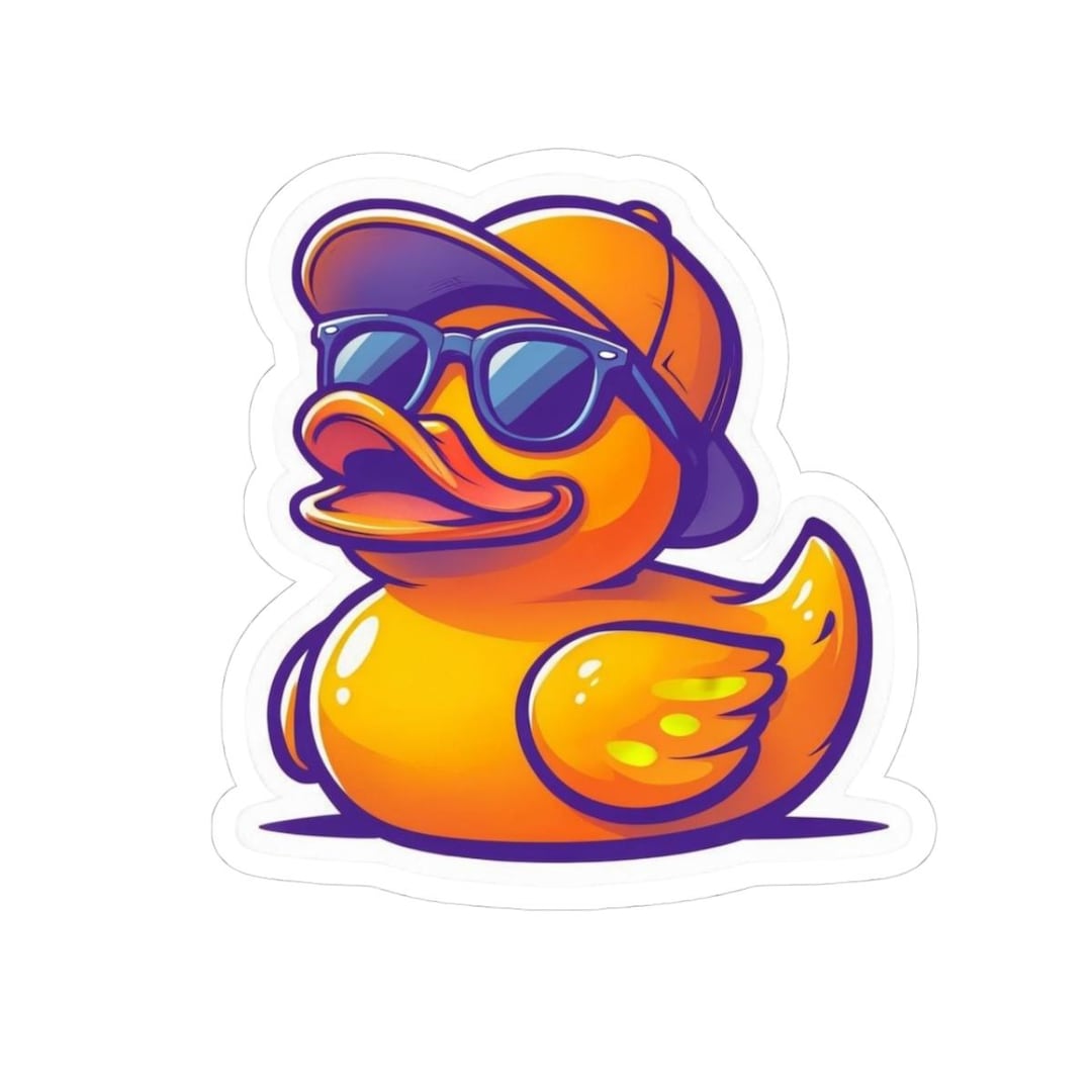 Cool Duck Sunglasses Kiss-cut Stickers, Fun Decor for Laptops, Water ...