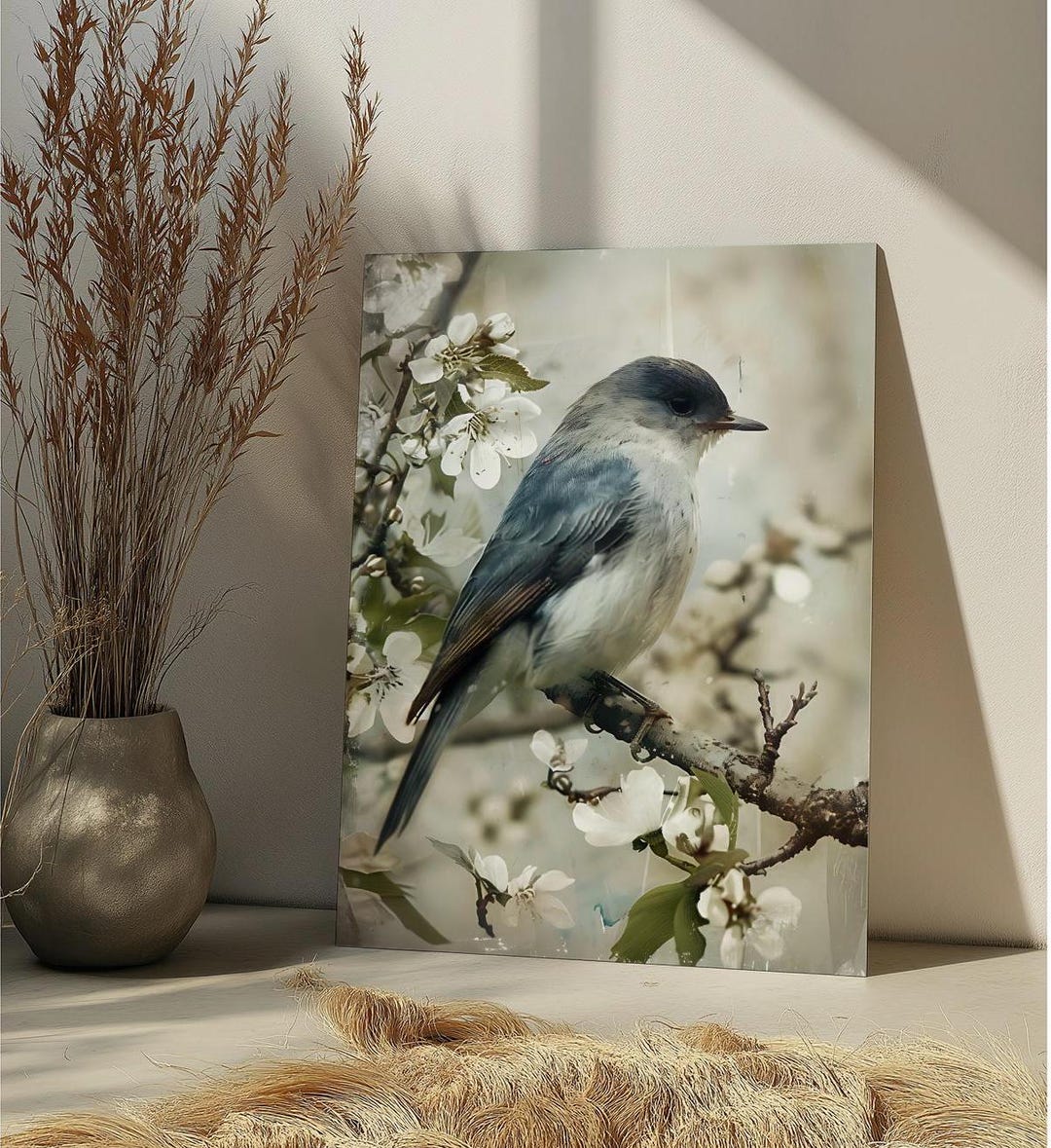 Vintage Spring Bird Paint by Number Kit Flower and Bird Acrylic DIY ...