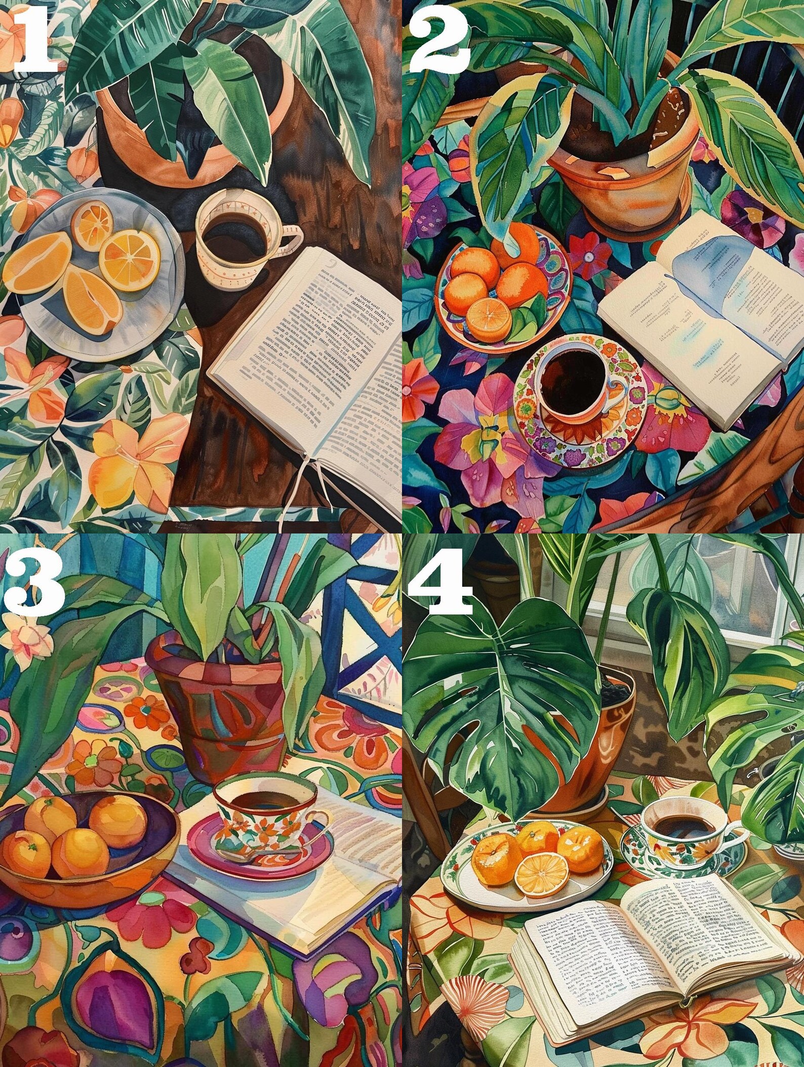 Still Life Cozy Reading Nooks Paint by Number Kit Coffee Orange Acrylic ...